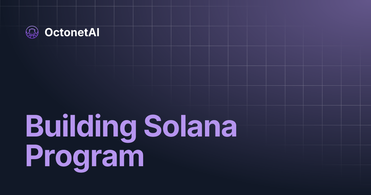 Building Solana Program | OctonetAI